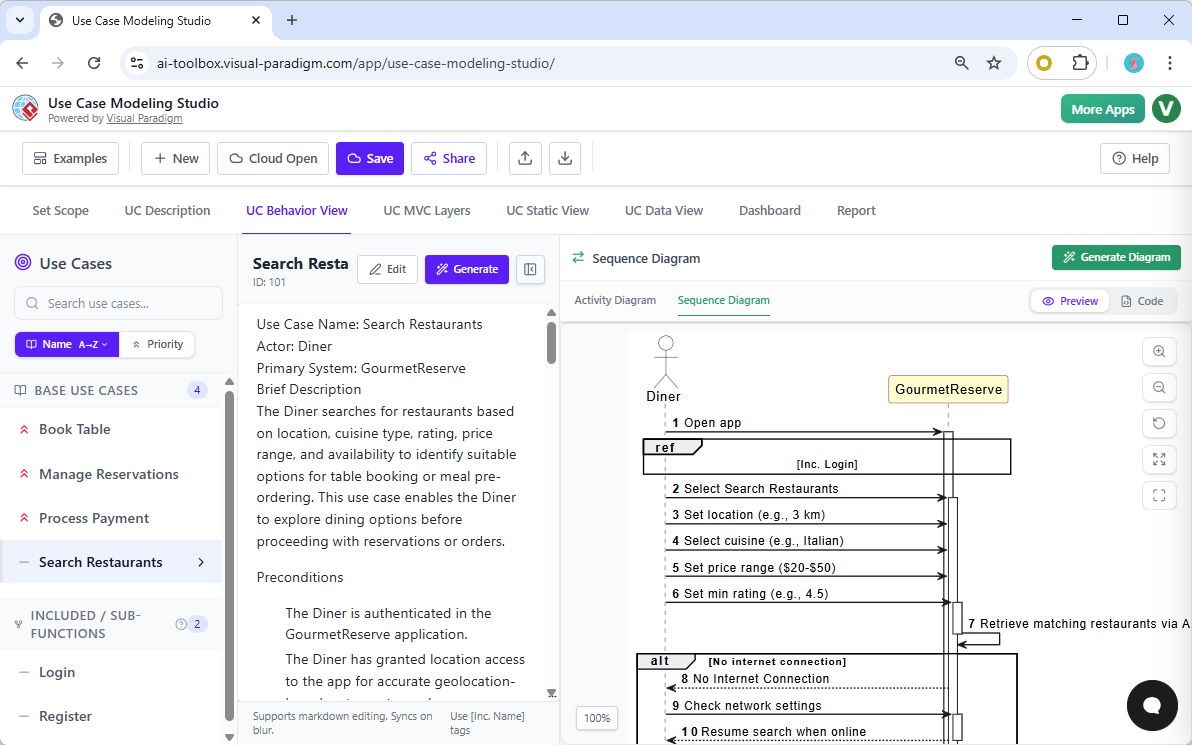 AI Sequence Diagram Generator | Visual Paradigm