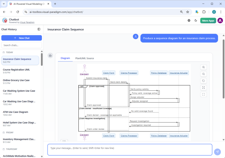 AI Sequence Diagram Generator | Visual Paradigm AI