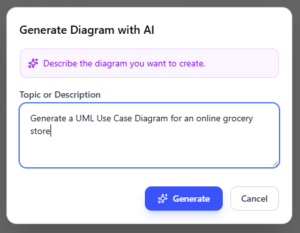 AI Use Case Diagram Generator | Visual Paradigm AI