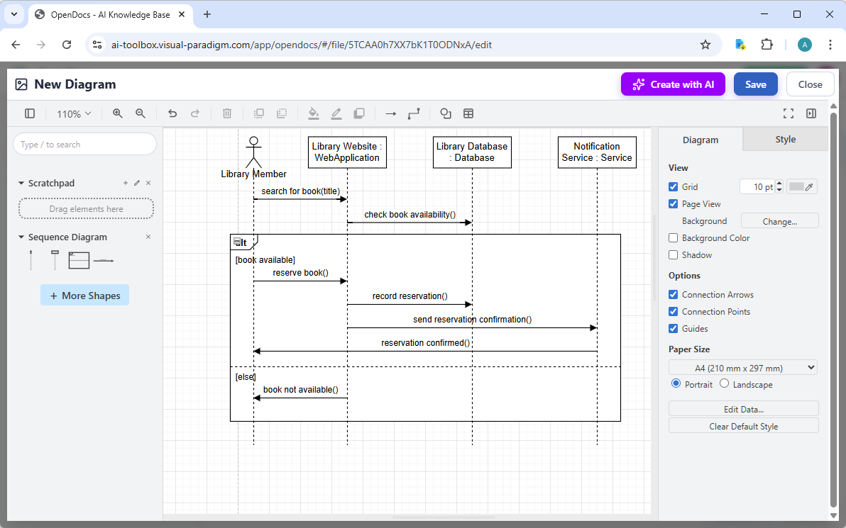 AI Sequence Diagram Generator | Visual Paradigm AI