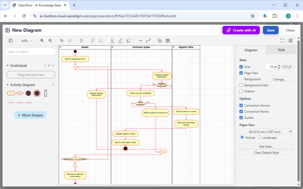 AI Activity Diagram Generator | Visual Paradigm AI
