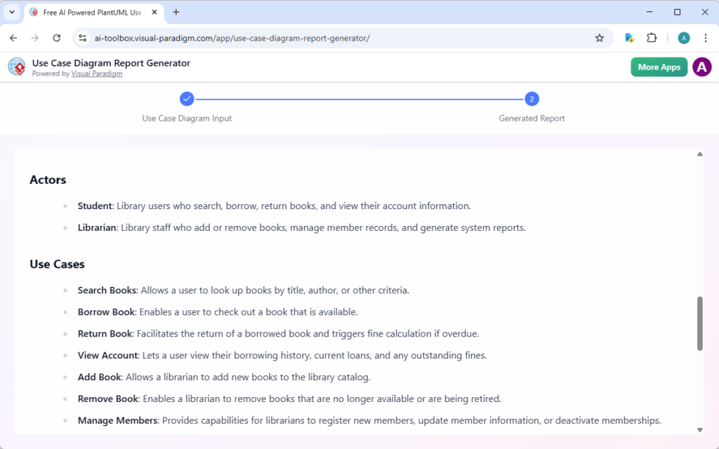 AI Use Case Diagram Generator | Visual Paradigm AI