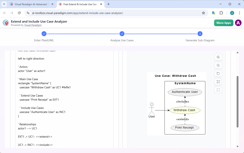 AI Use Case Diagram Generator | Visual Paradigm AI